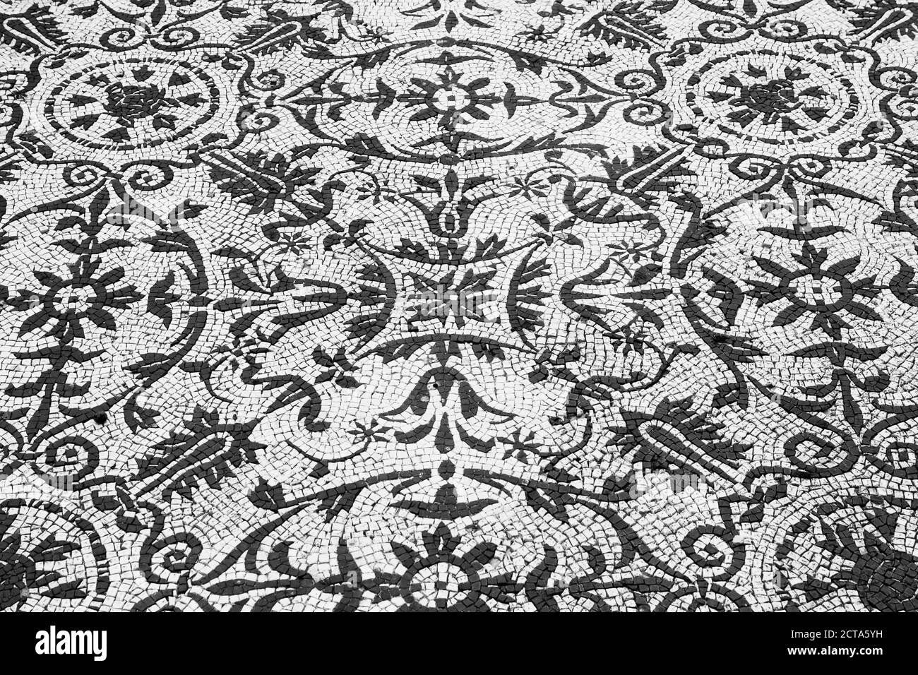 Hadrian's villa mosaic Black and White Stock Photos & Images - Alamy