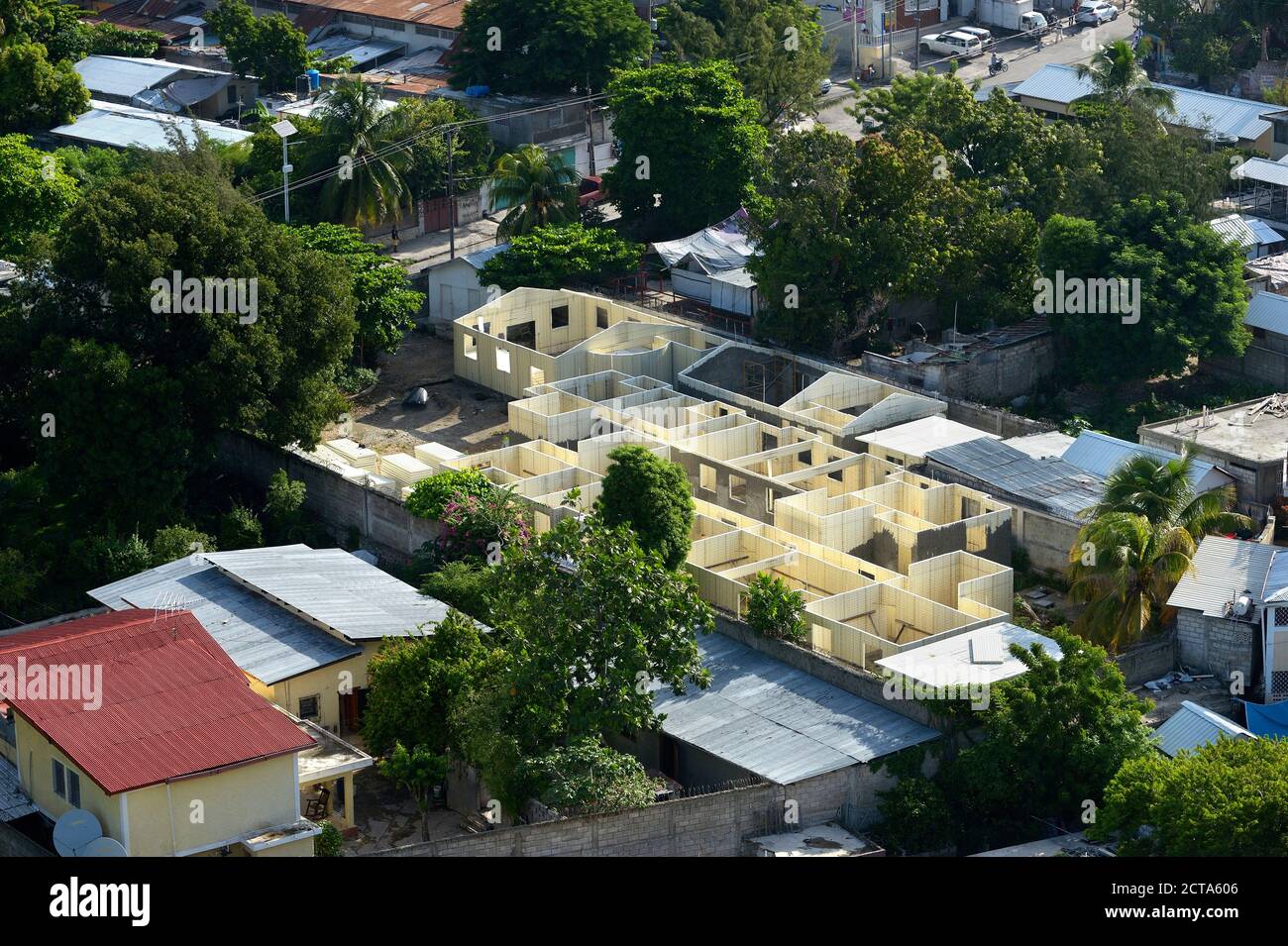 Reconstruction of school with the help of an aid organisation hi-res ...