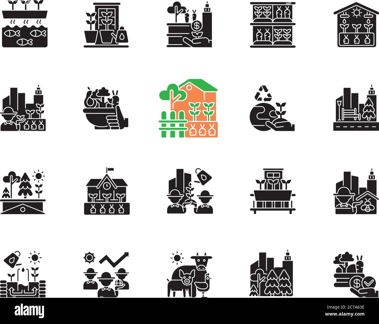 School roof farm not rooftop Stock Vector Images - Alamy