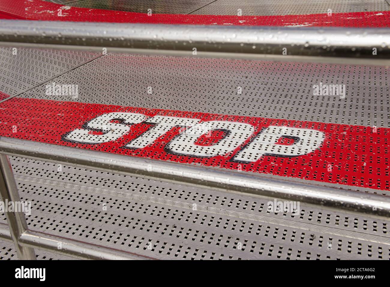 Stop at steps at fairground ride Stock Photo - Alamy