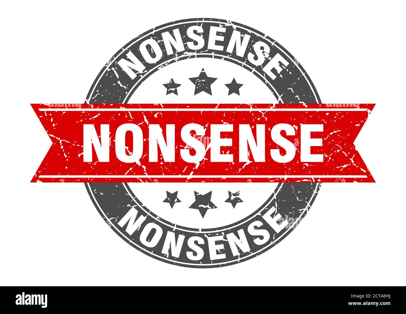 nonsense round stamp with ribbon. sign. label Stock Vector Image & Art ...