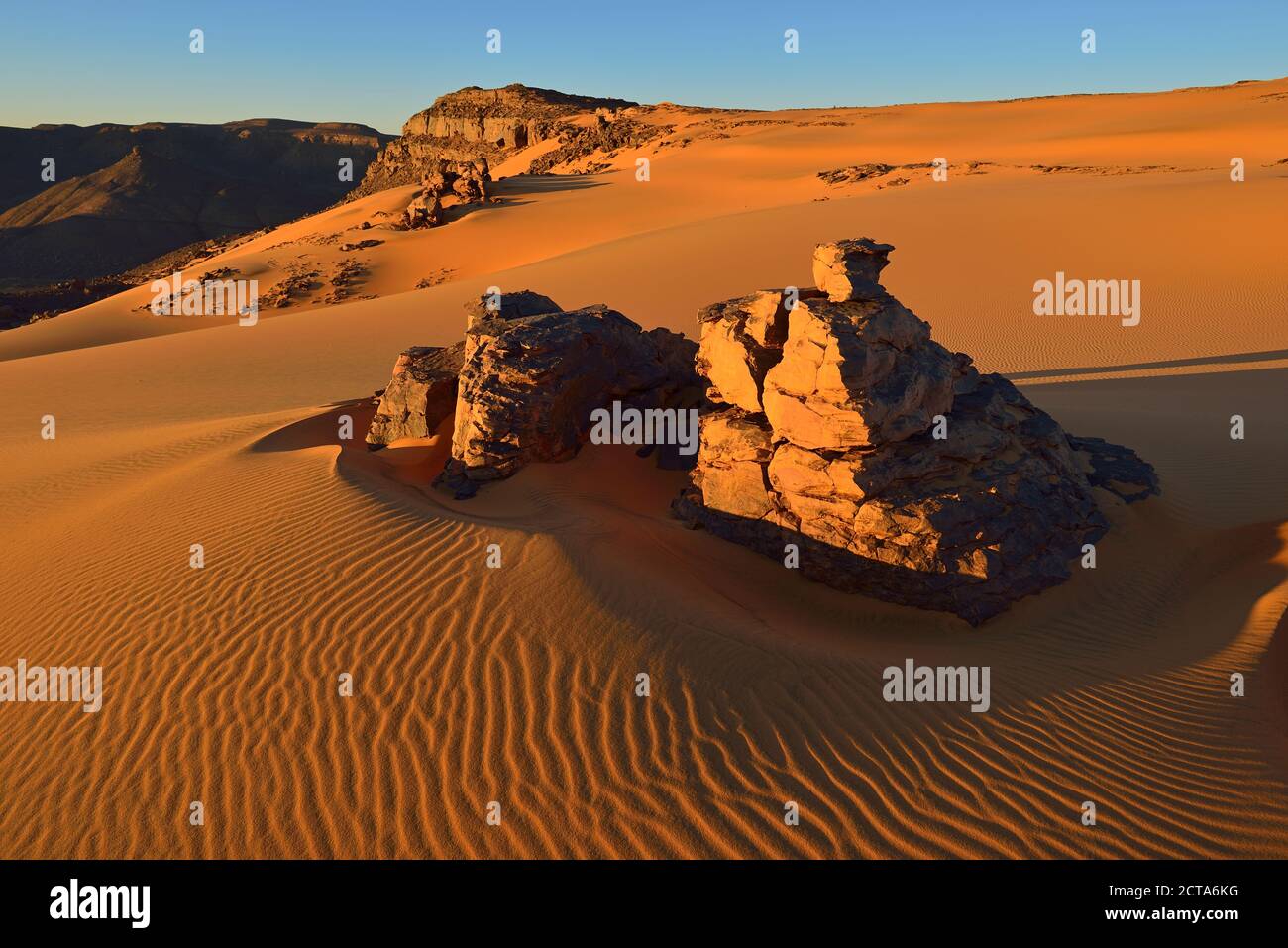 Algeria, Sahara, Tassili n'Ajjer National Park, Tadrart plateau ...