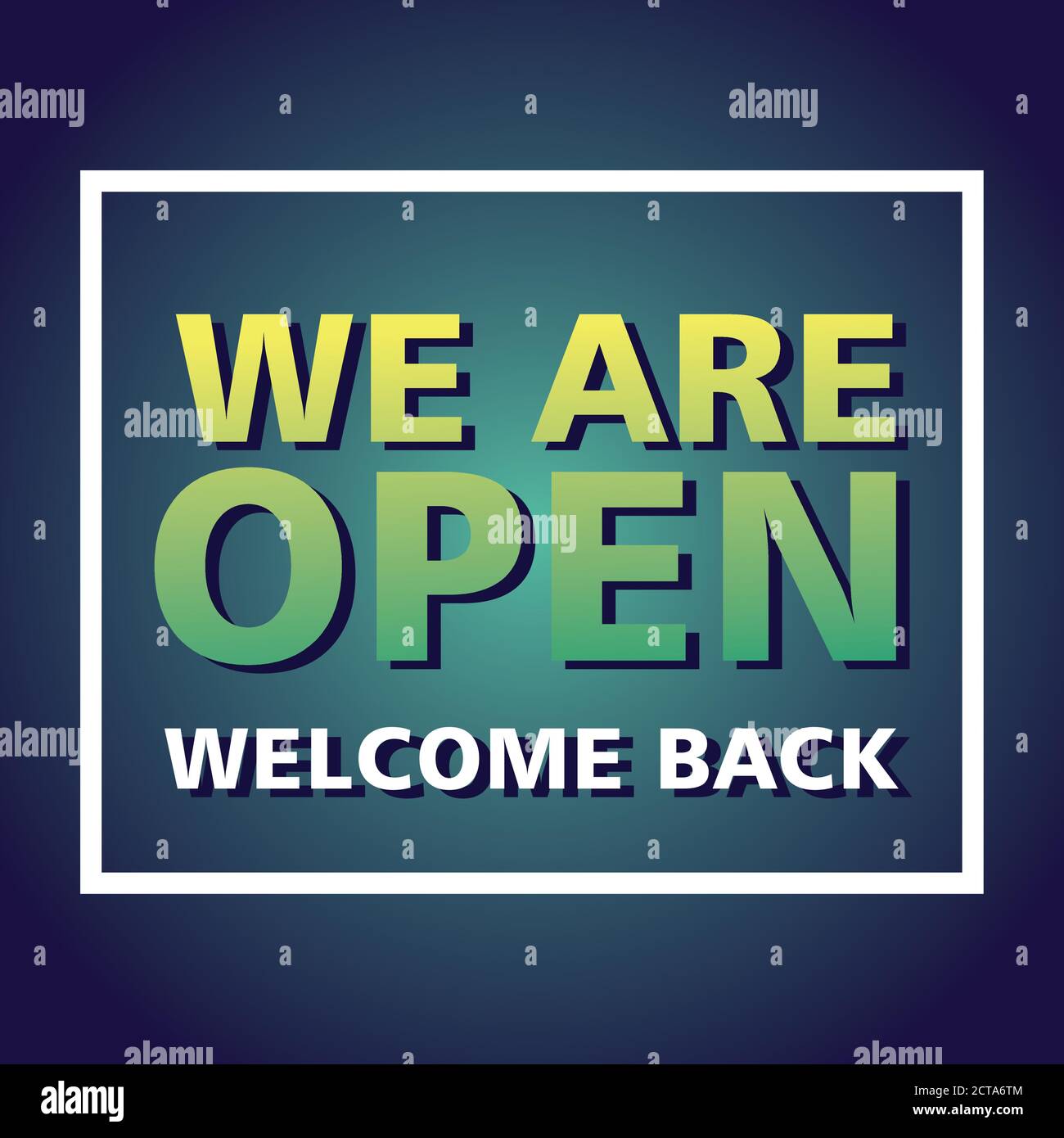 we are open, welcome back after pandemic vector illustration design ...