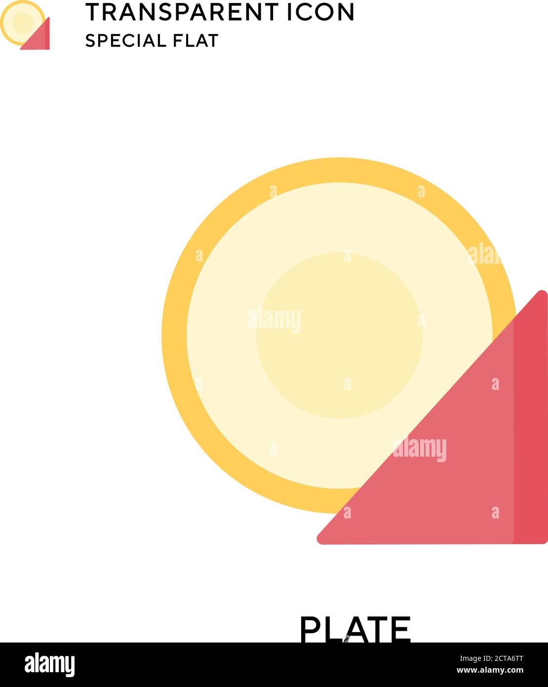 Plate vector icon. Flat style illustration. EPS 10 vector Stock Vector ...