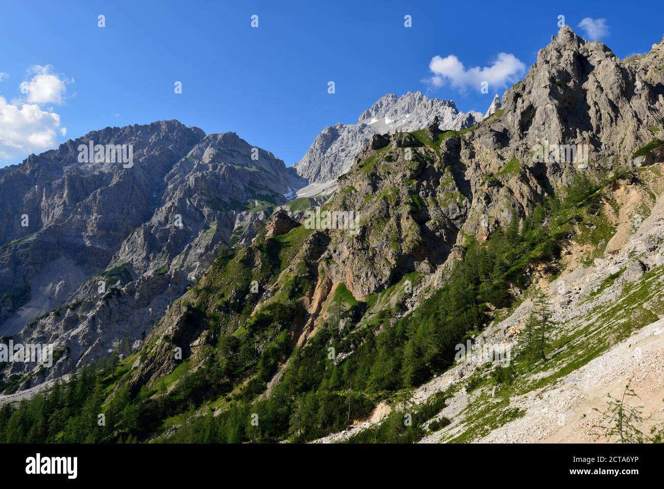 Germany, Bavaria, Alps, Wimbach Gries valley and Watzmann Stock Photo ...