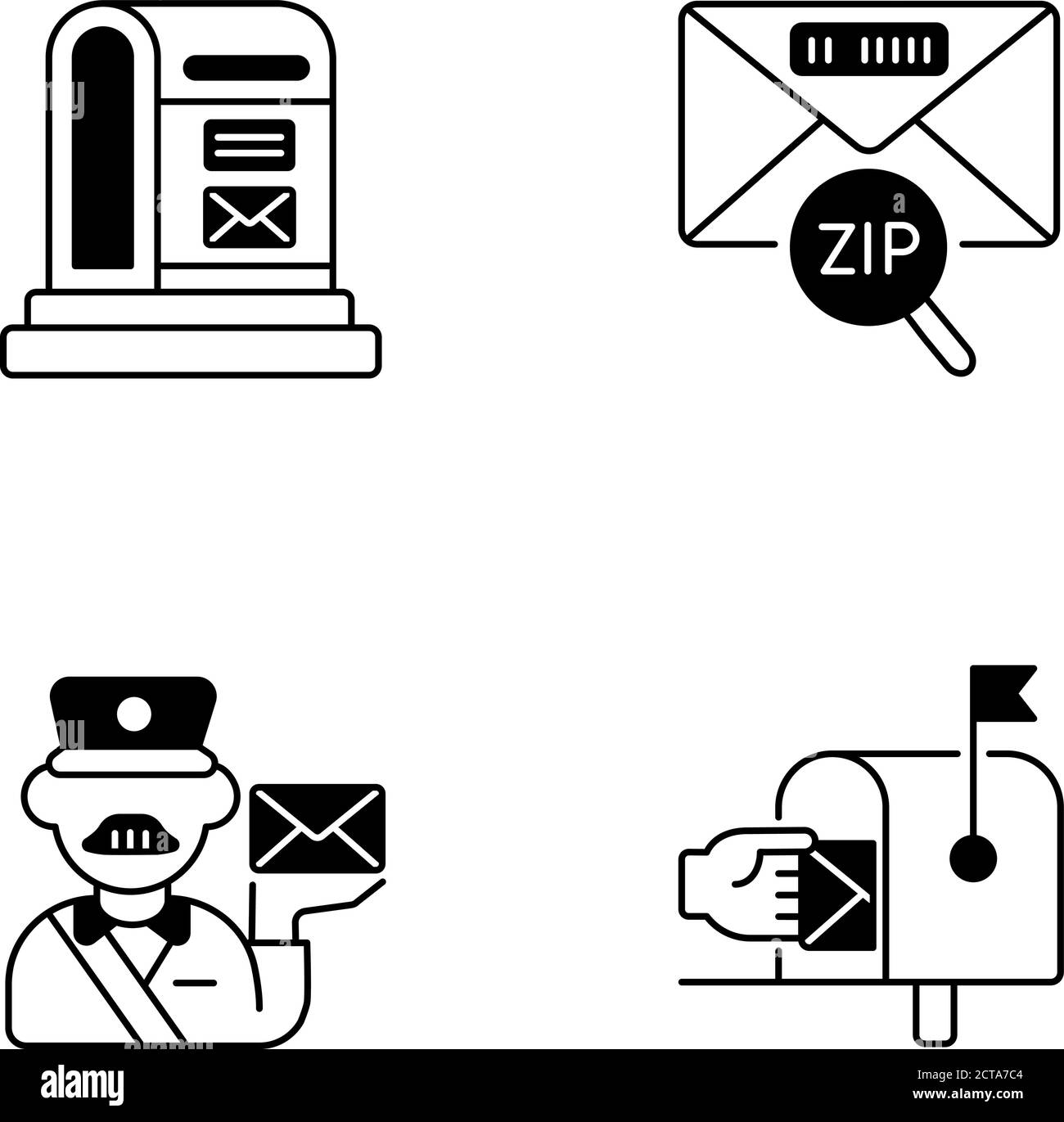 Postman clipart Black and White Stock Photos & Images - Alamy