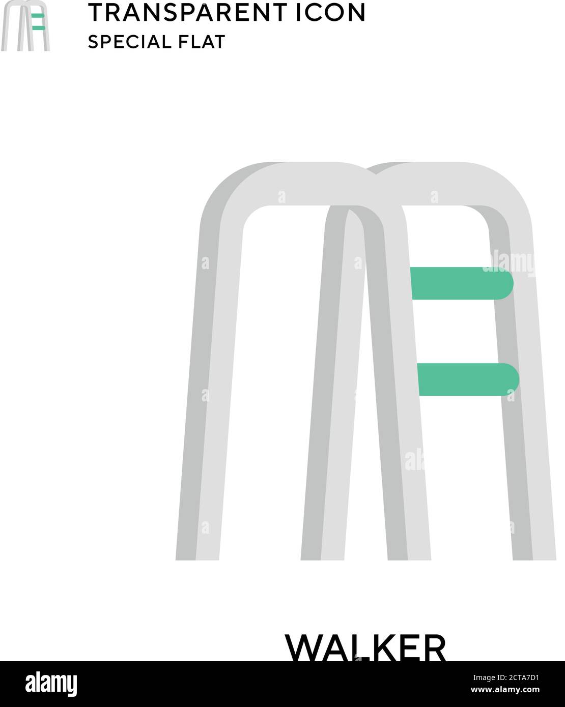 Walker vector icon. Flat style illustration. EPS 10 vector Stock Vector ...