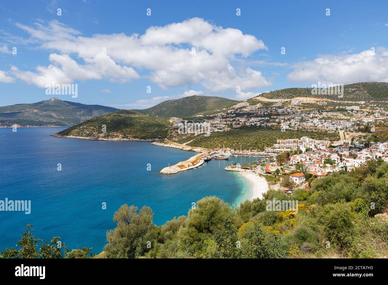Turkey, Antalya Province, Kalkan, View of bay Stock Photo - Alamy