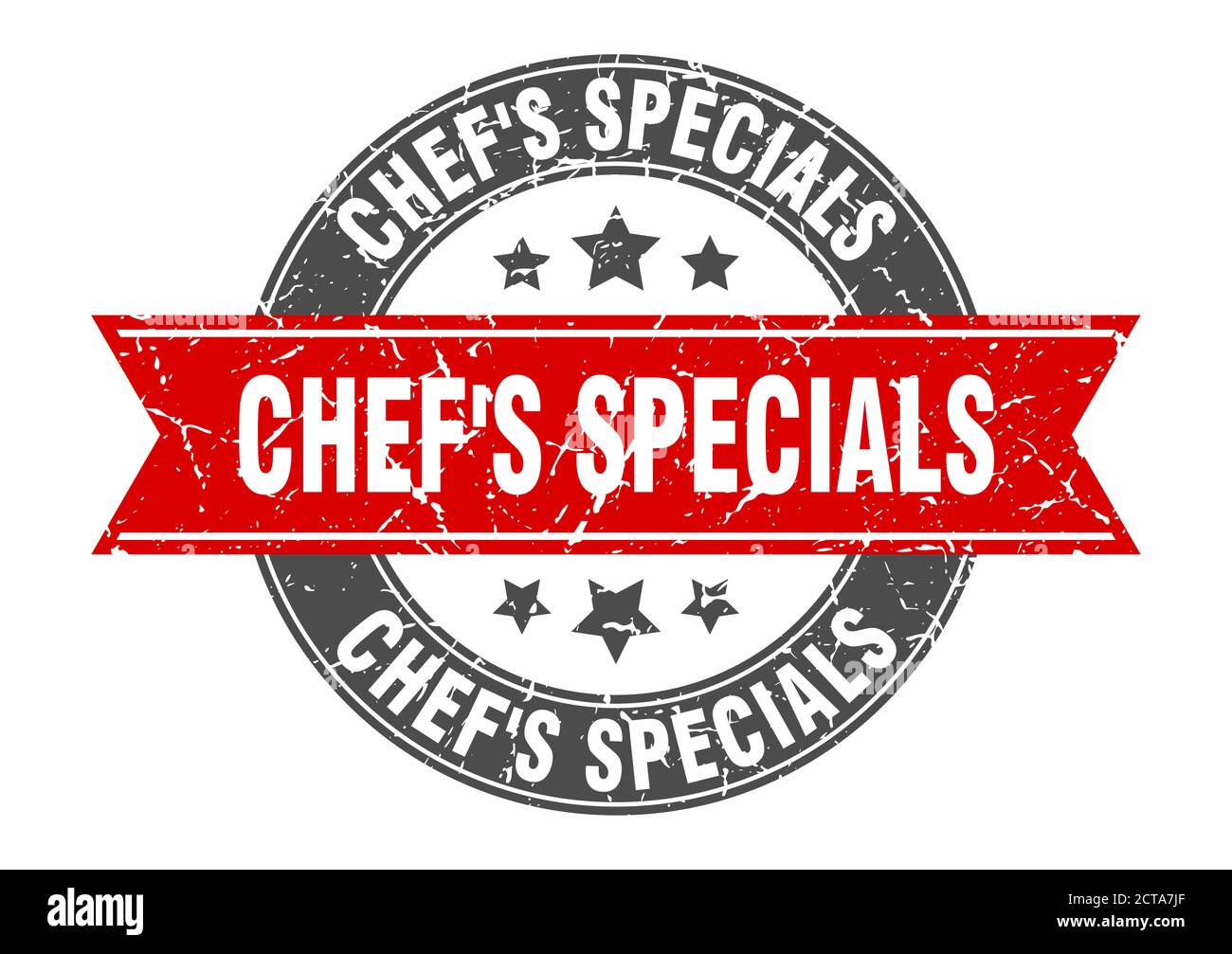 chef's specials round stamp with ribbon. sign. label Stock Vector Image ...