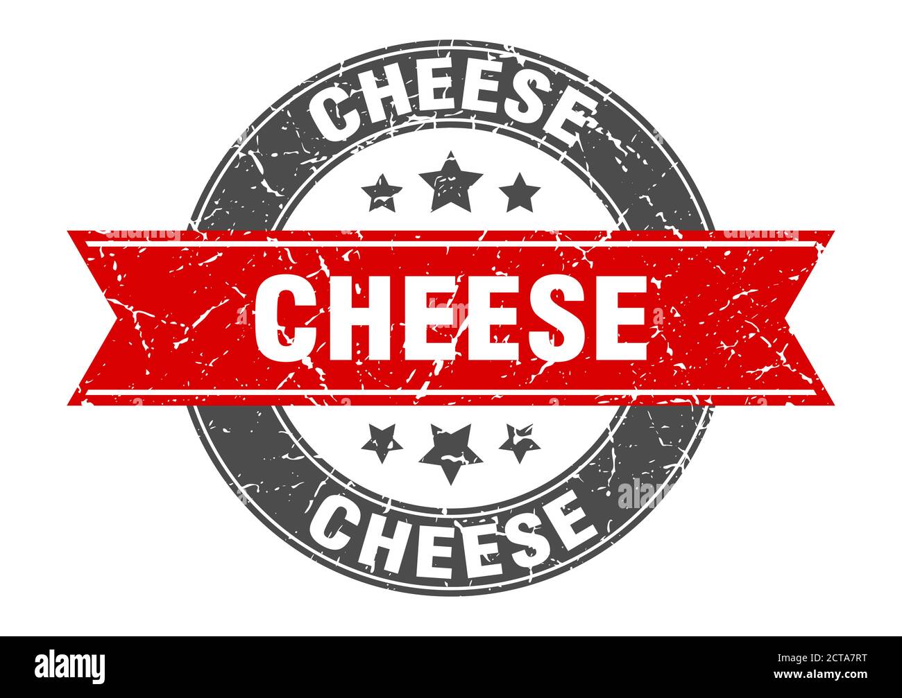 cheese round stamp with ribbon. sign. label Stock Vector Image & Art ...