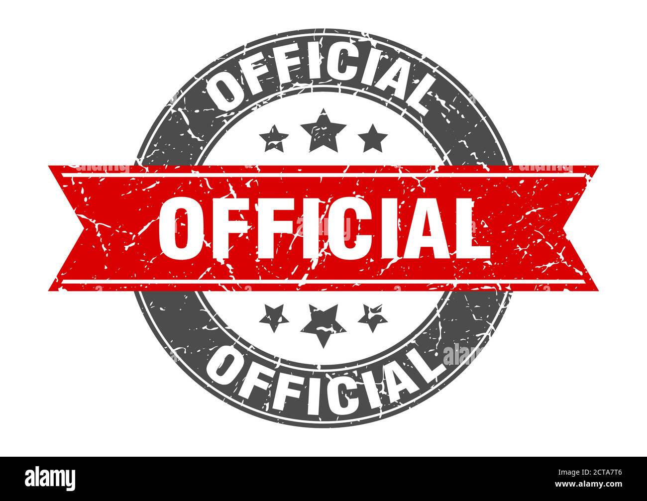 official round stamp with ribbon. sign. label Stock Vector Image & Art ...