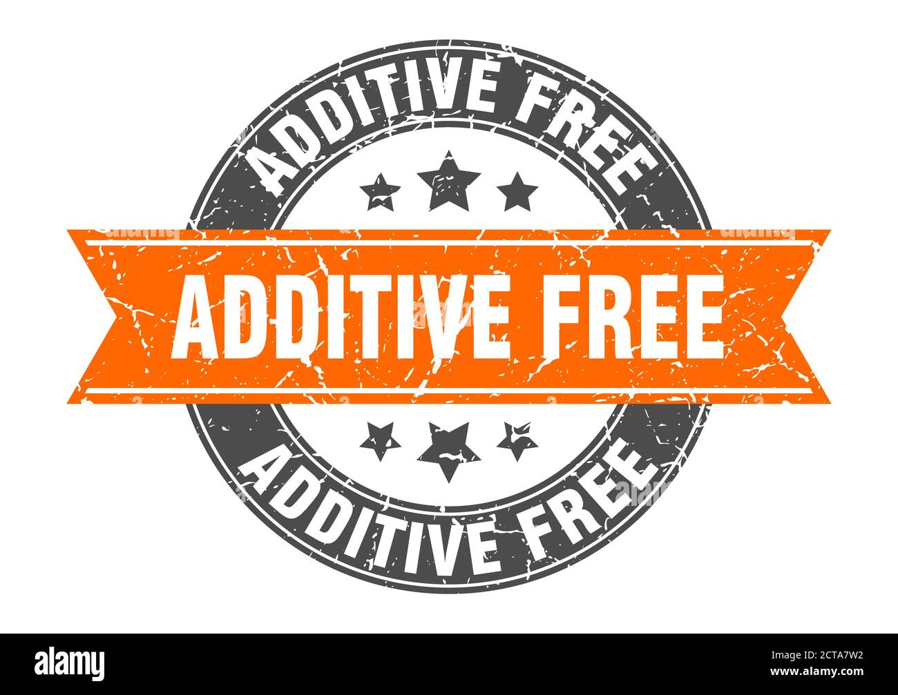 additive free round stamp with ribbon. sign. label Stock Vector Image ...