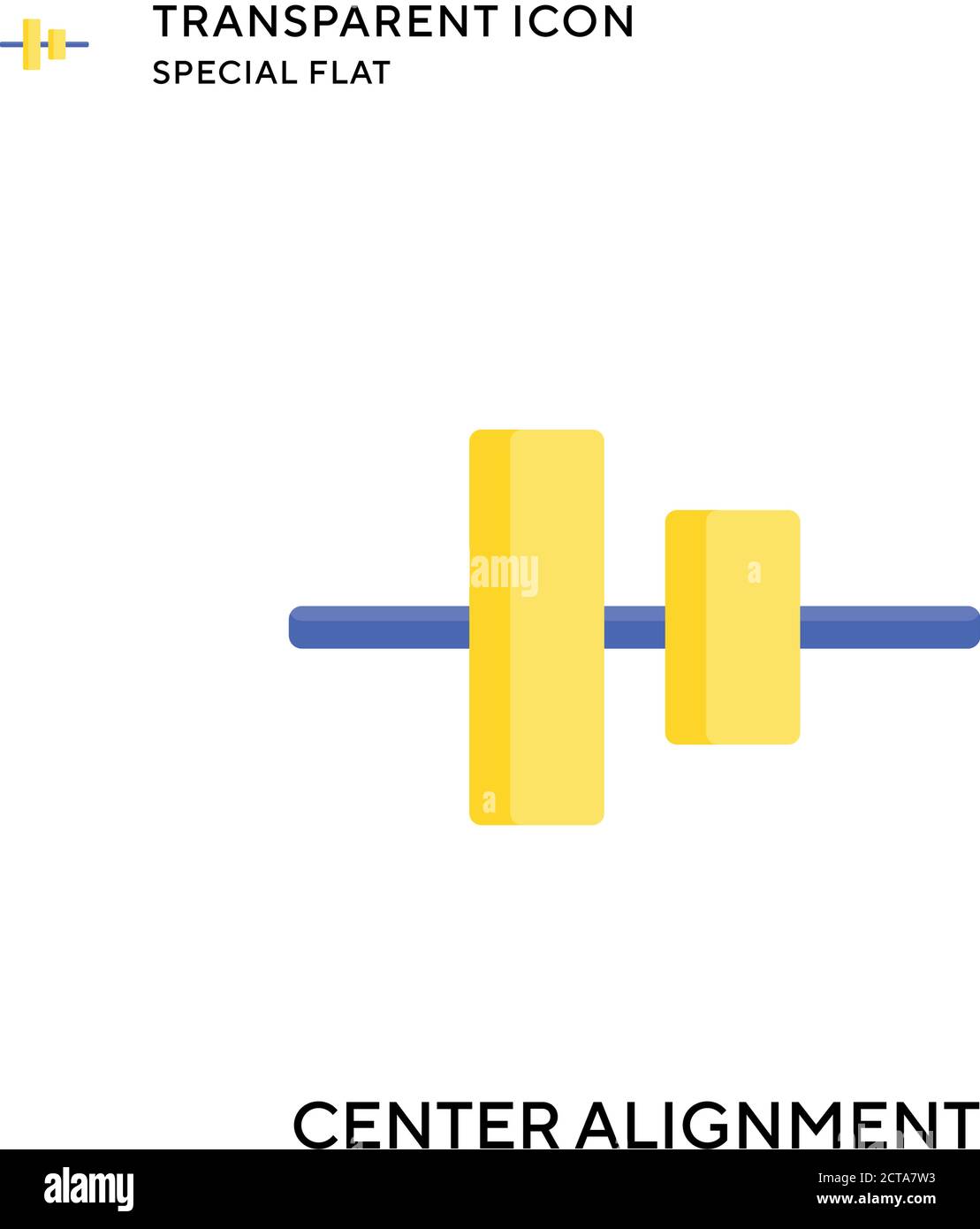 Center alignment vector icon. Flat style illustration. EPS 10 vector ...