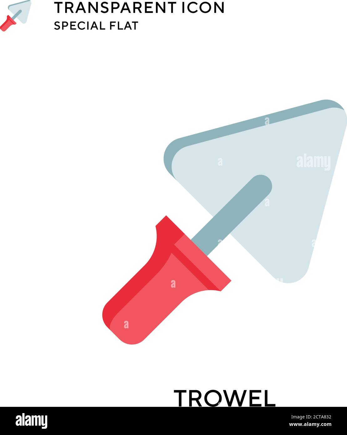 Trowel vector icon. Flat style illustration. EPS 10 vector Stock Vector ...