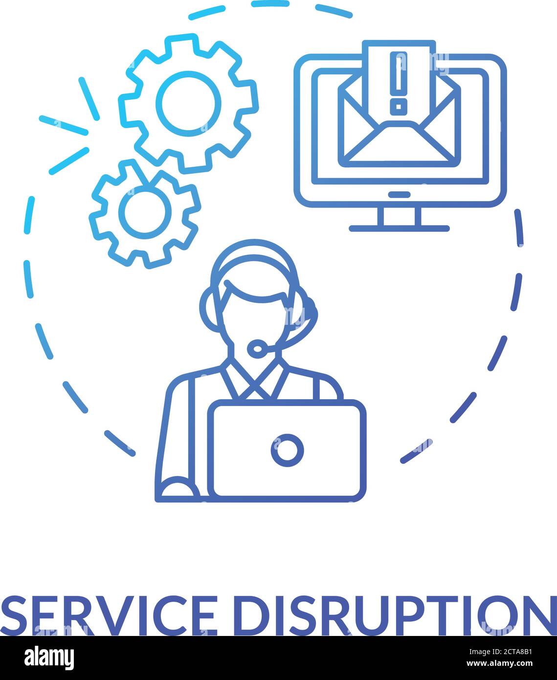 Service disruption concept icon Stock Vector Image & Art - Alamy