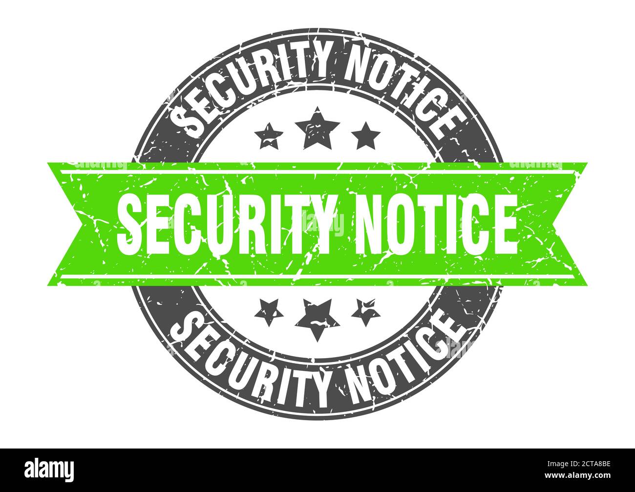 security notice round stamp with ribbon. sign. label Stock Vector Image ...