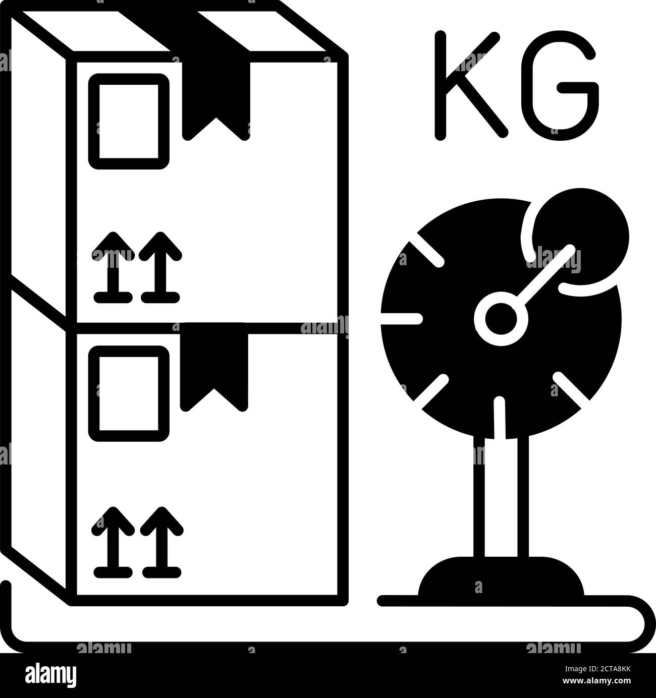 Shipping weight icon linear hi-res stock photography and images - Alamy