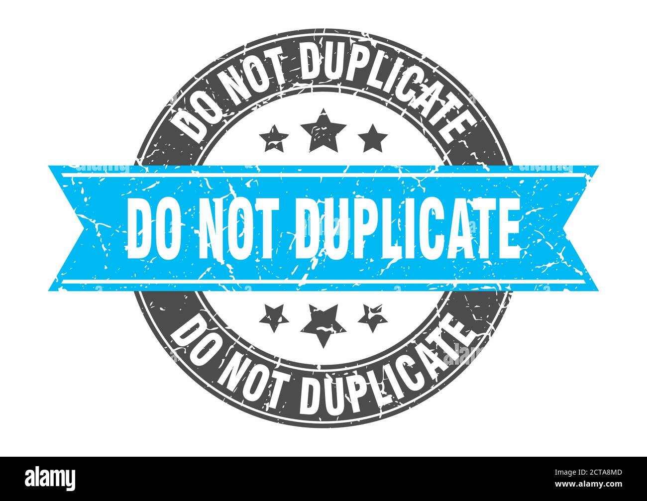 do not duplicate round stamp with ribbon. sign. label Stock Vector ...