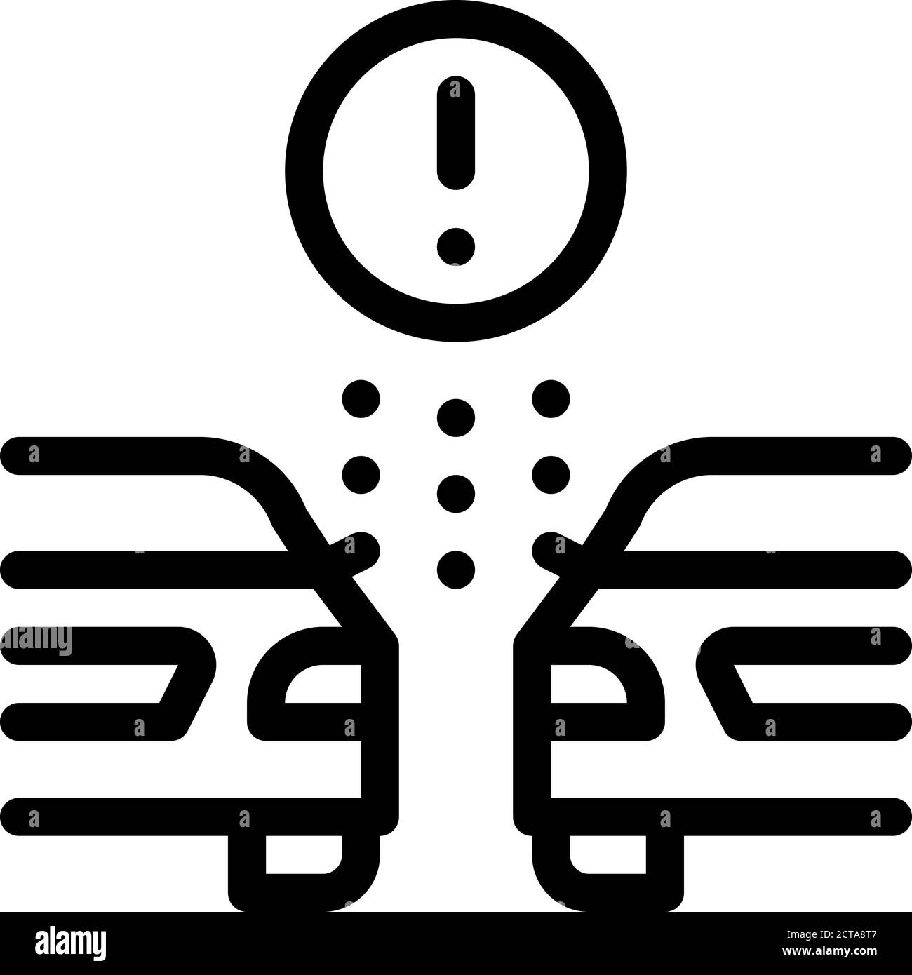 side spacing car control system icon vector outline illustration Stock ...