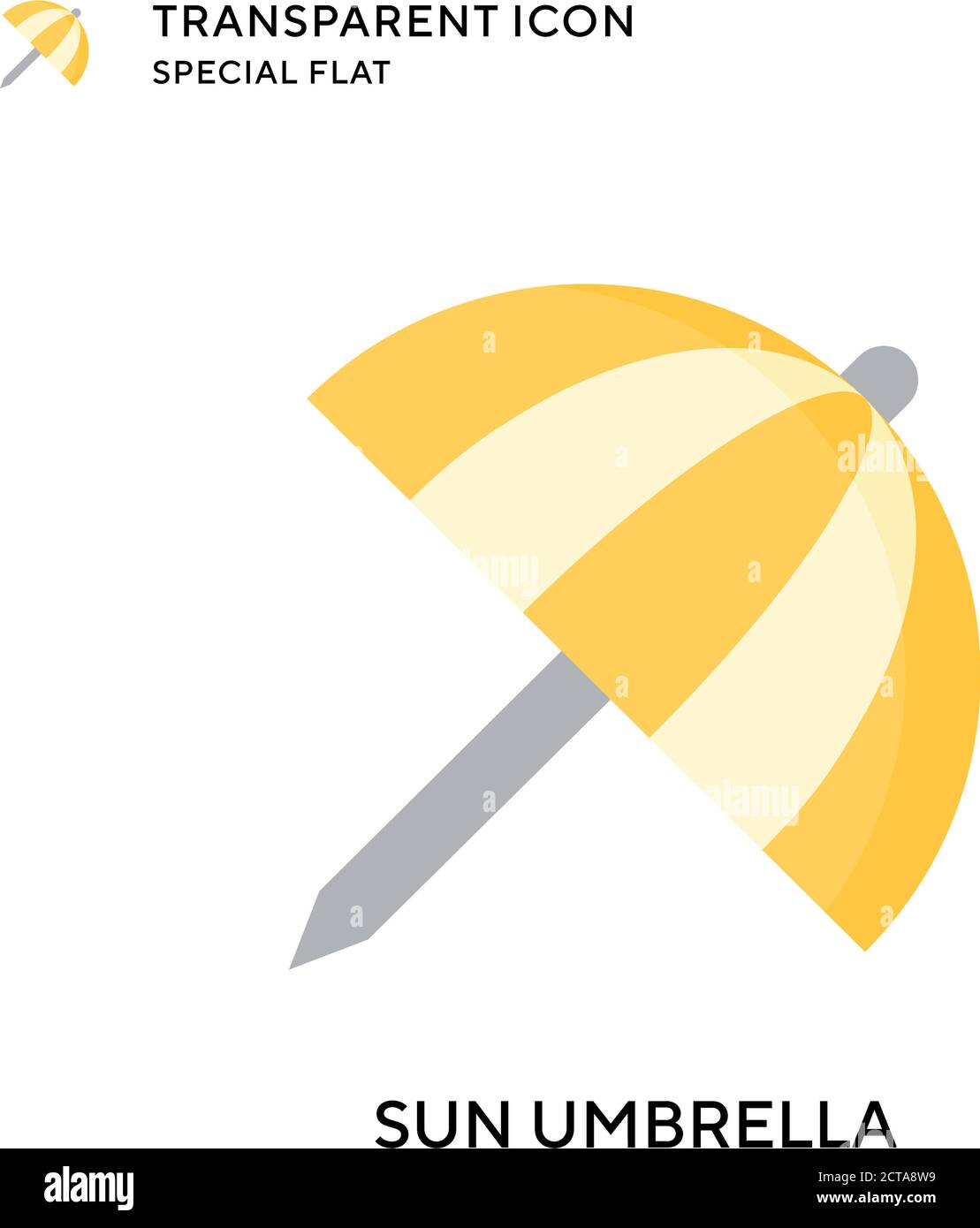 Sun umbrella vector icon. Flat style illustration. EPS 10 vector Stock ...