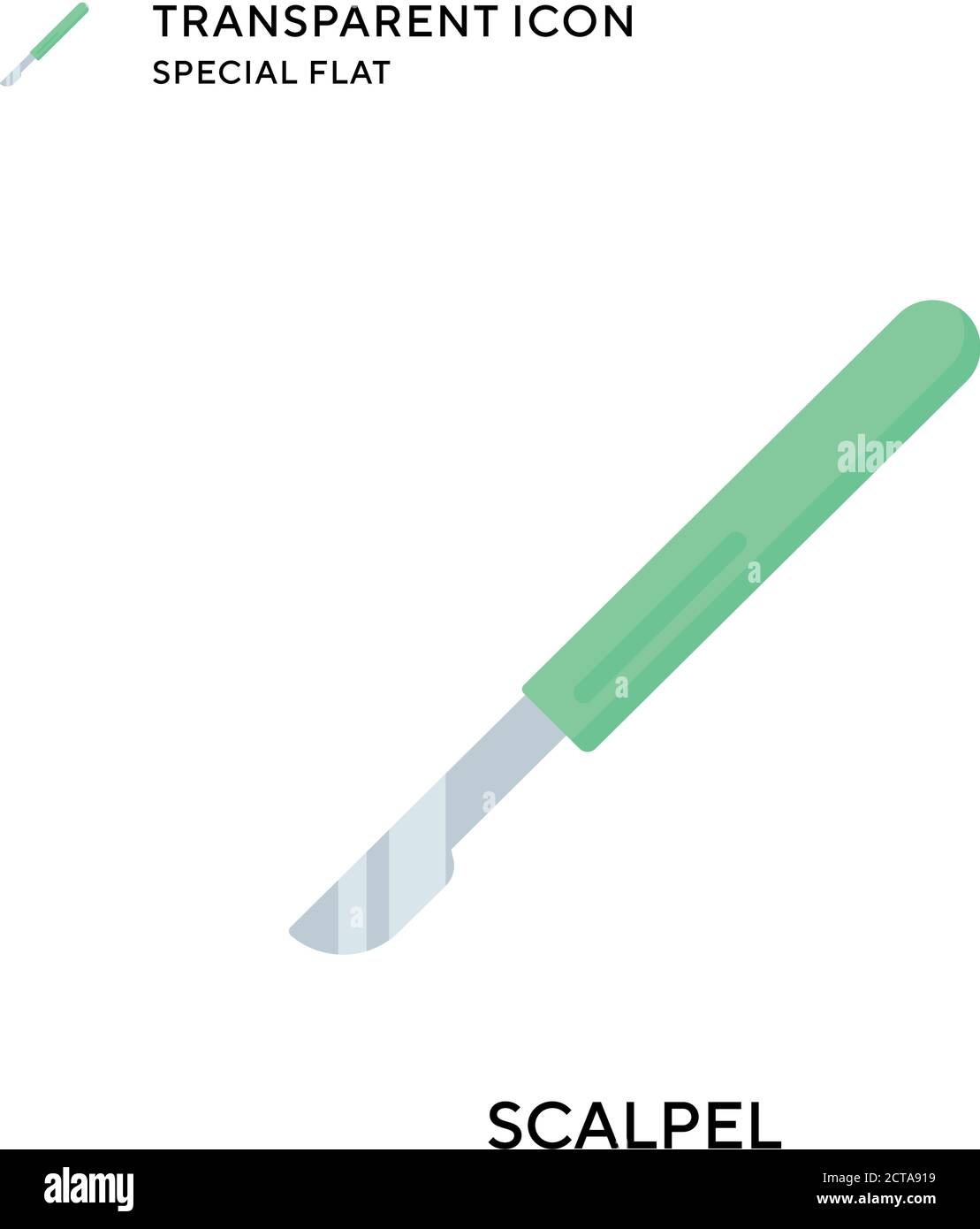 Scalpel vector icon. Flat style illustration. EPS 10 vector Stock ...