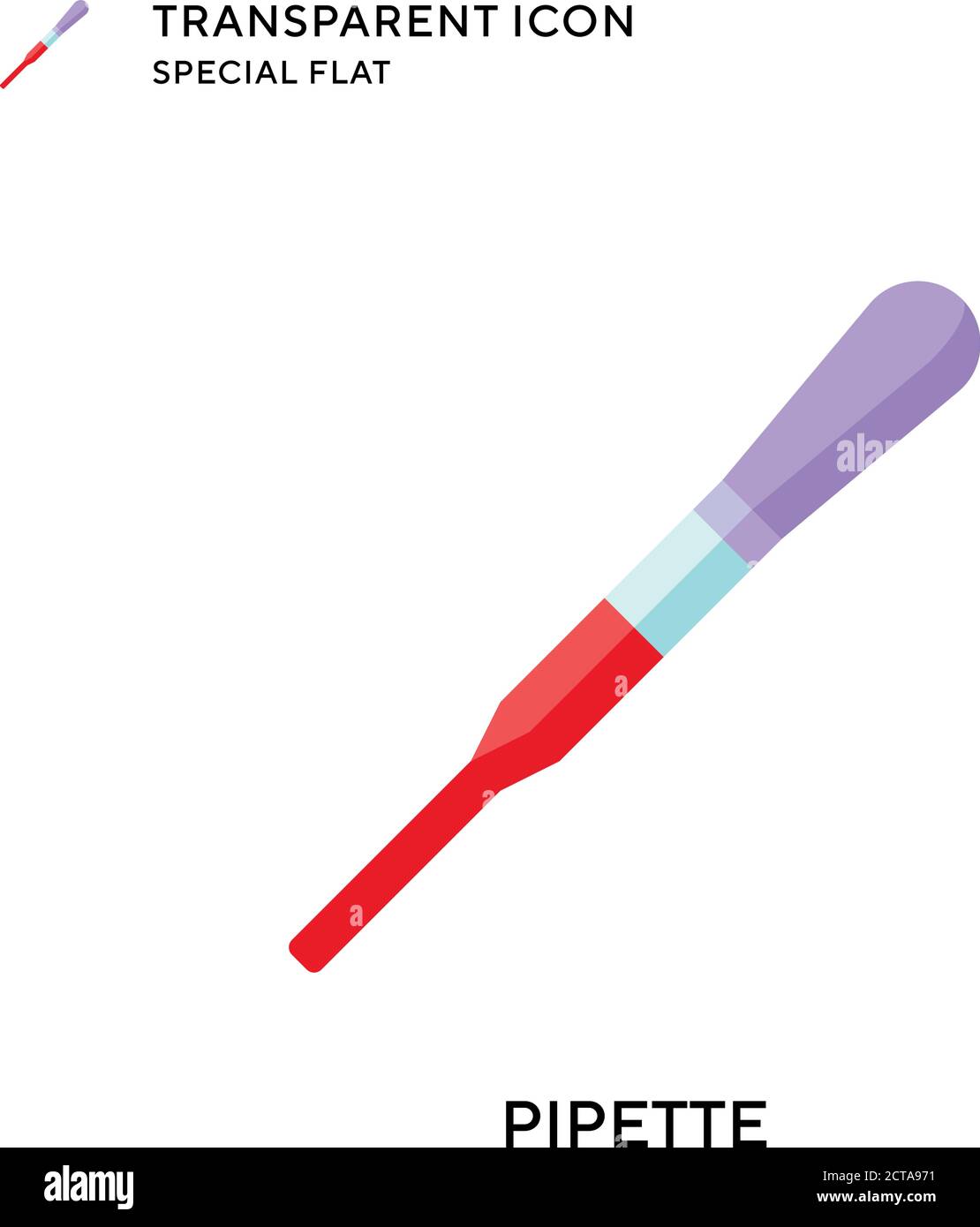 Pipette vector icon. Flat style illustration. EPS 10 vector Stock ...