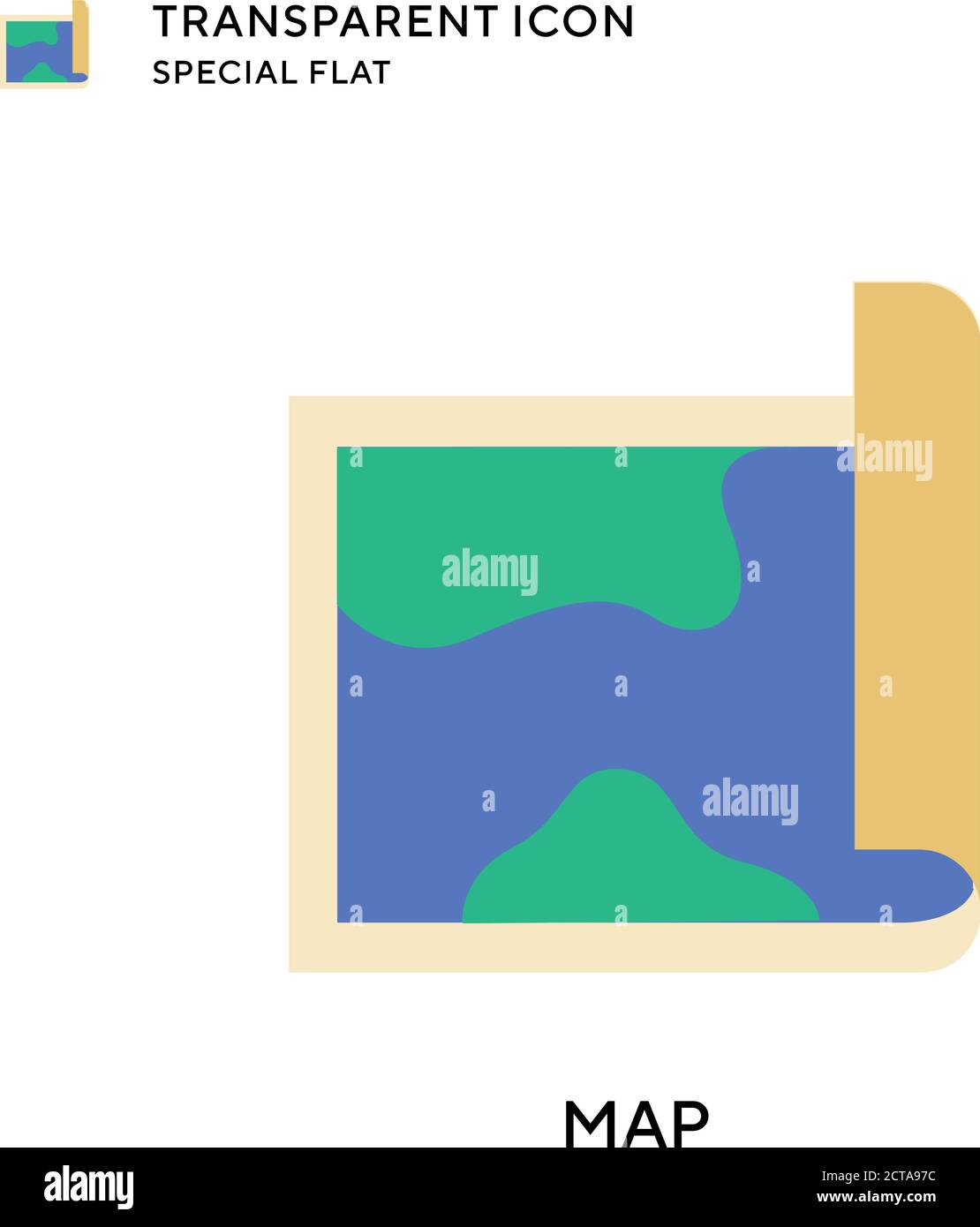 Map vector icon. Flat style illustration. EPS 10 vector Stock Vector ...