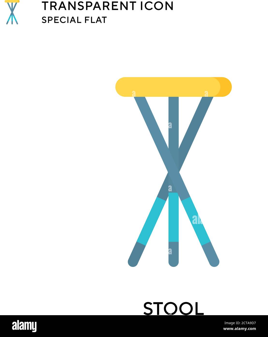 Stool vector icon. Flat style illustration. EPS 10 vector Stock Vector ...