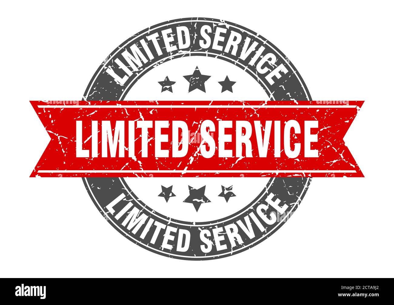 limited service round stamp with ribbon. sign. label Stock Vector Image ...