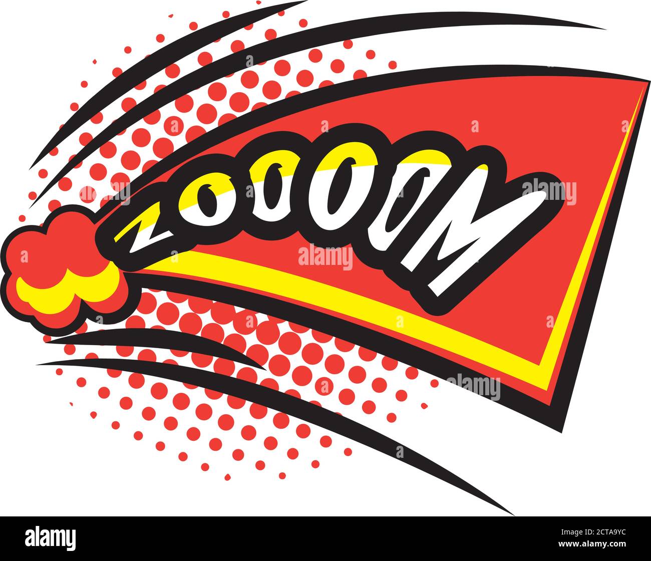 pop art zoooom explosion bubble detailed style icon design of retro ...