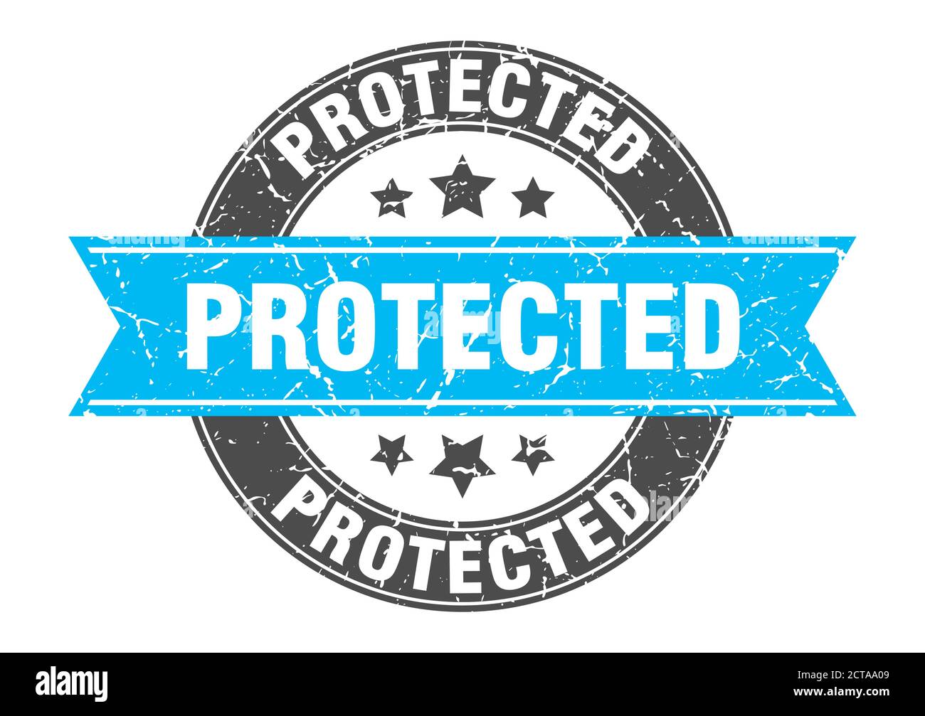 protected round stamp with ribbon. sign. label Stock Vector Image & Art - Alamy