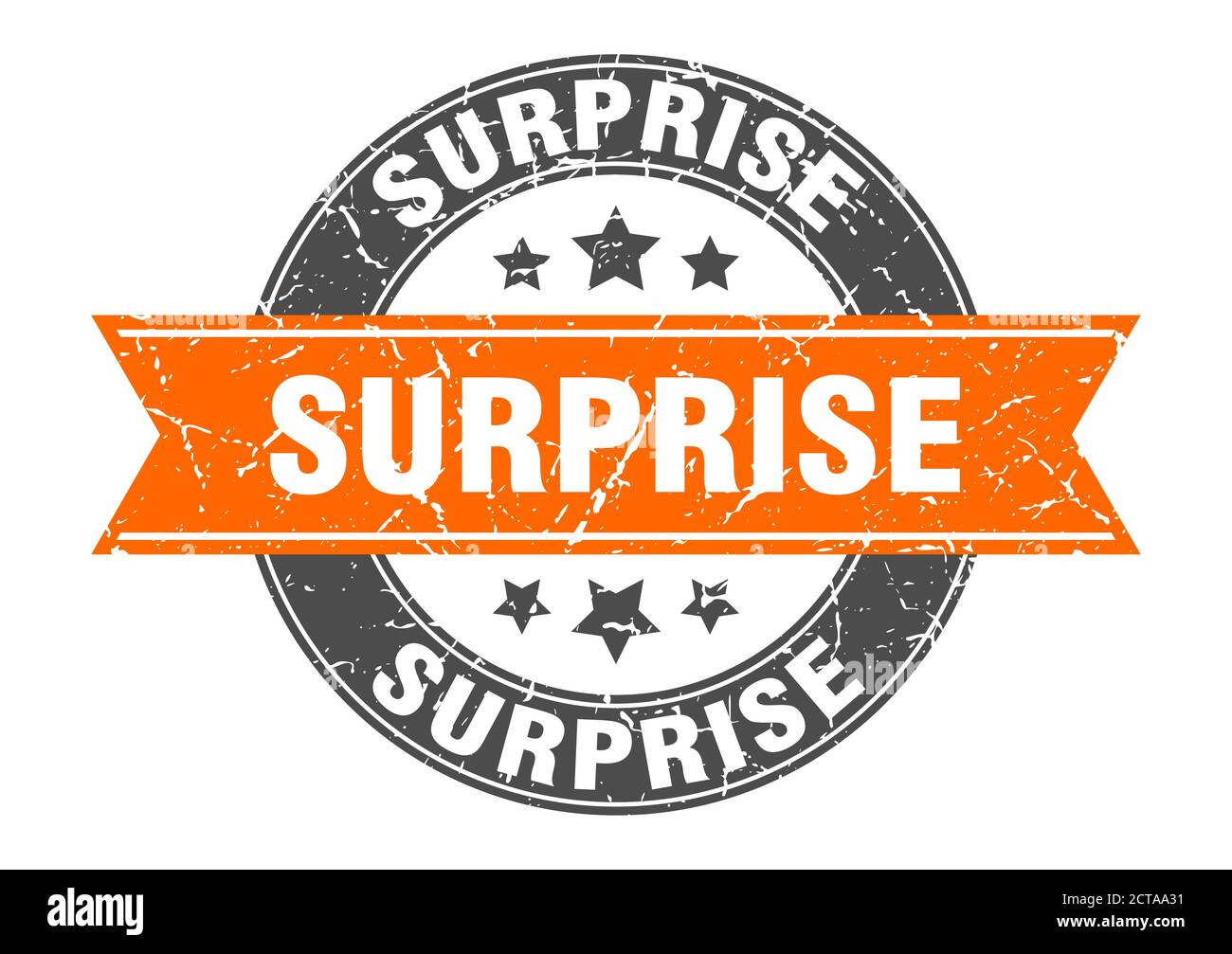 Surprise stamp sign round hi-res stock photography and images - Alamy