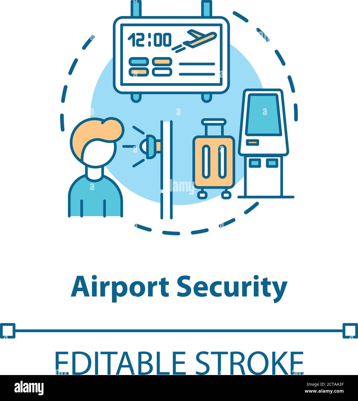 Airport security concept icon Stock Vector Image & Art - Alamy