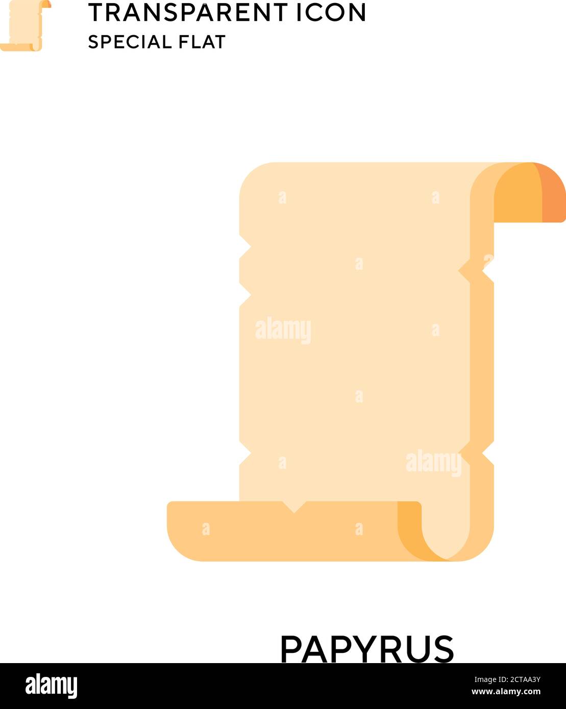 Papyrus vector icon. Flat style illustration. EPS 10 vector Stock ...