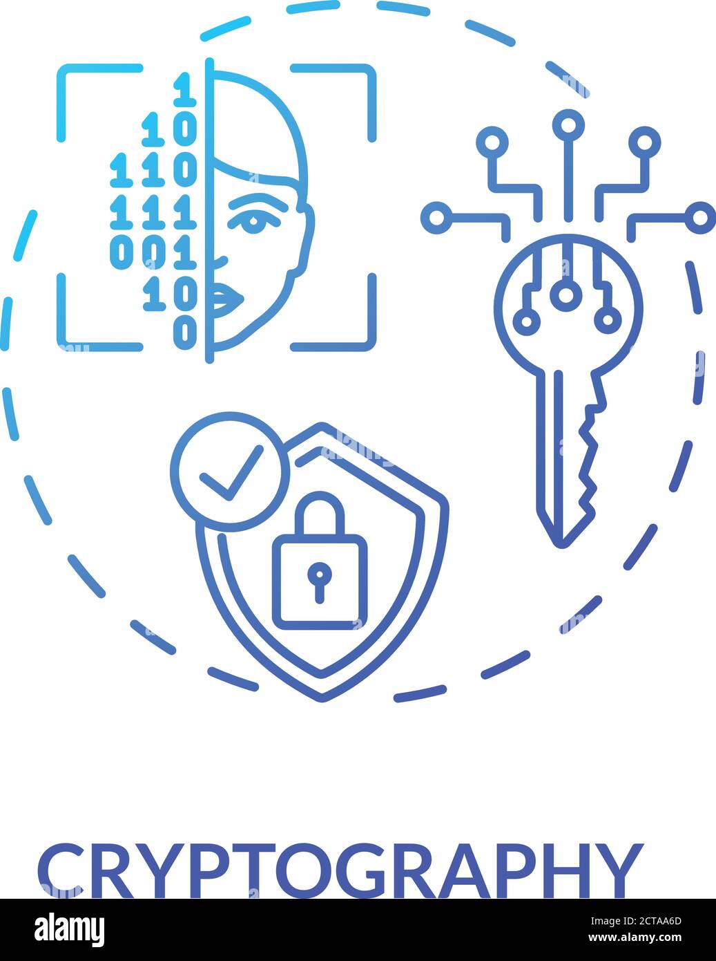 Cryptography concept icon Stock Vector Image & Art - Alamy