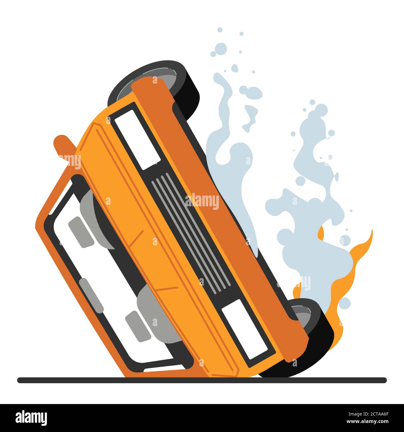 Car fire stunt Stock Vector Images - Alamy