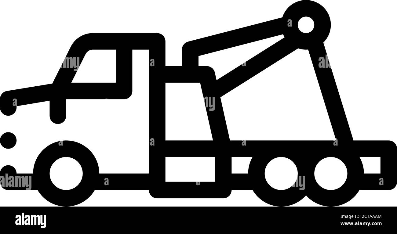 rescue truck icon vector outline symbol illustration Stock Vector Image ...