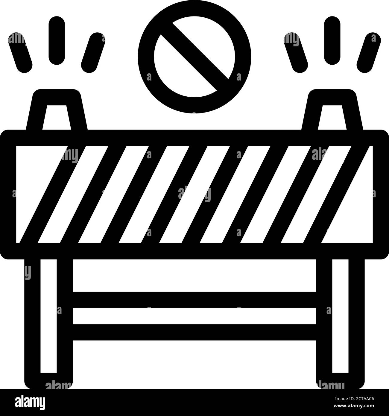 road barrier icon vector outline symbol illustration Stock Vector Image ...