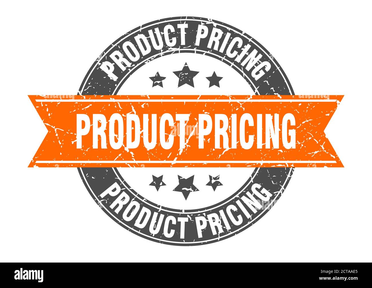 product pricing round stamp with ribbon. sign. label Stock Vector Image ...