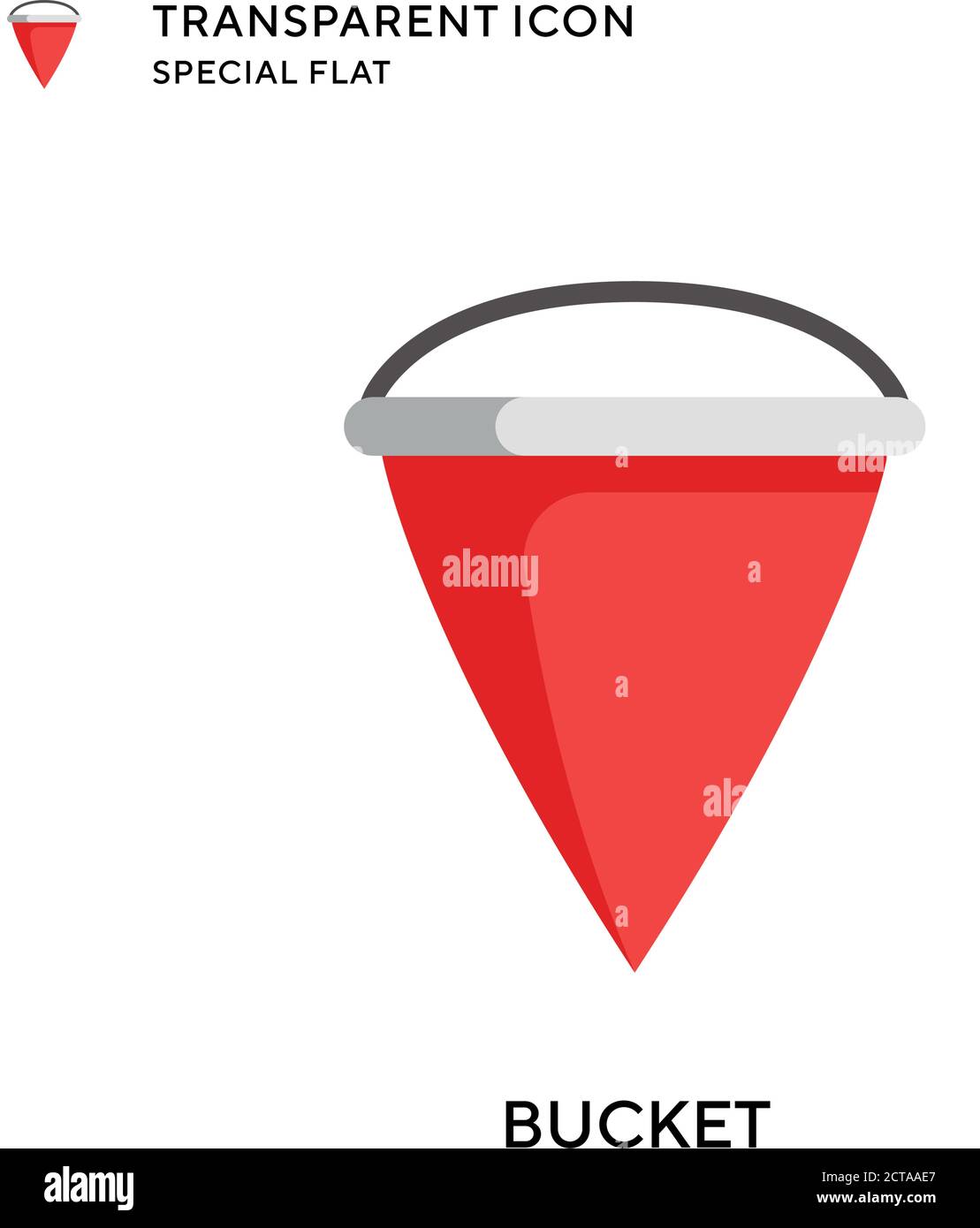 Bucket product icon flat Cut Out Stock Images & Pictures - Alamy