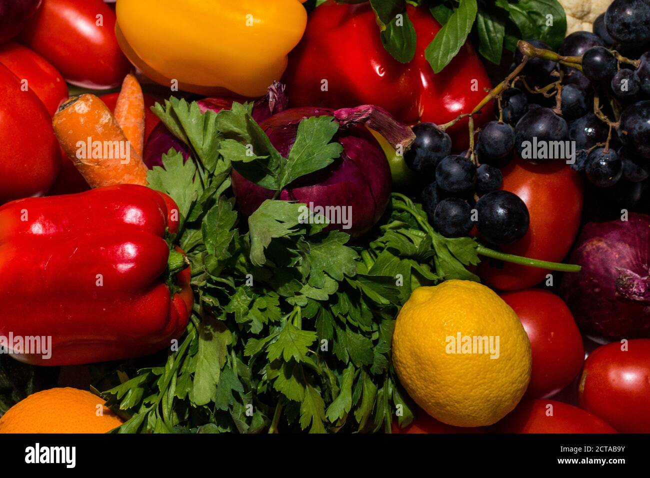 Background of vegetables different fresh farm vegetables. Food or ...