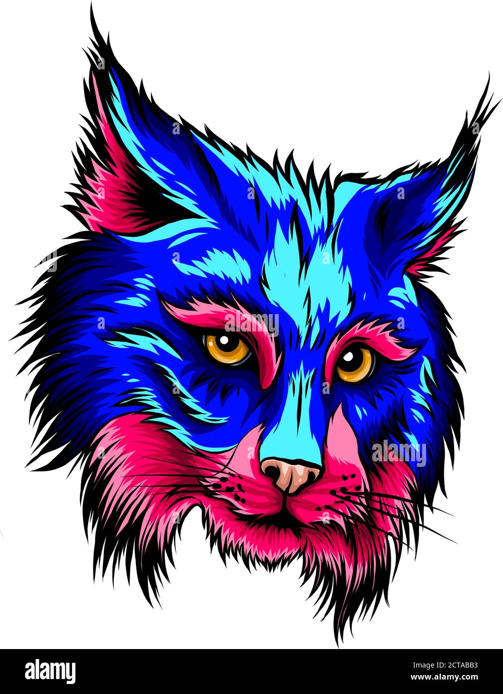 Lynx head mascot logo vector illustration graphics Stock Vector Image ...