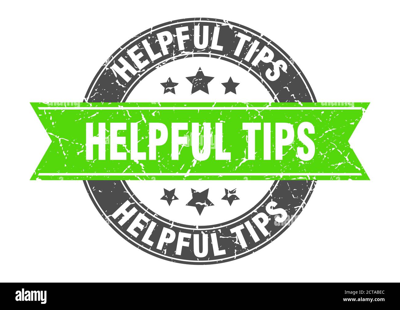 helpful tips round stamp with ribbon. sign. label Stock Vector Image ...