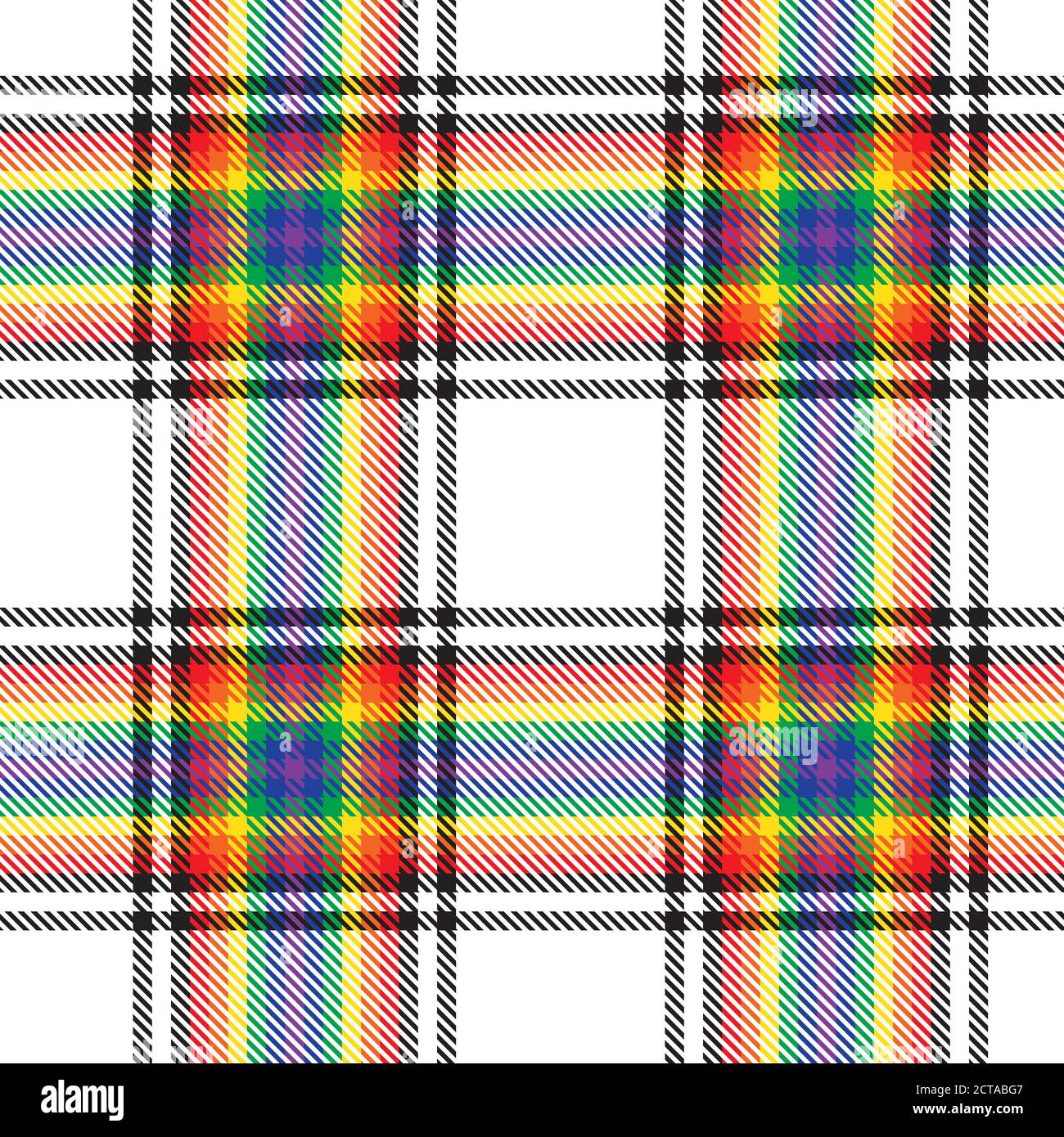 Rainbow Glen Plaid textured seamless pattern suitable for fashion ...