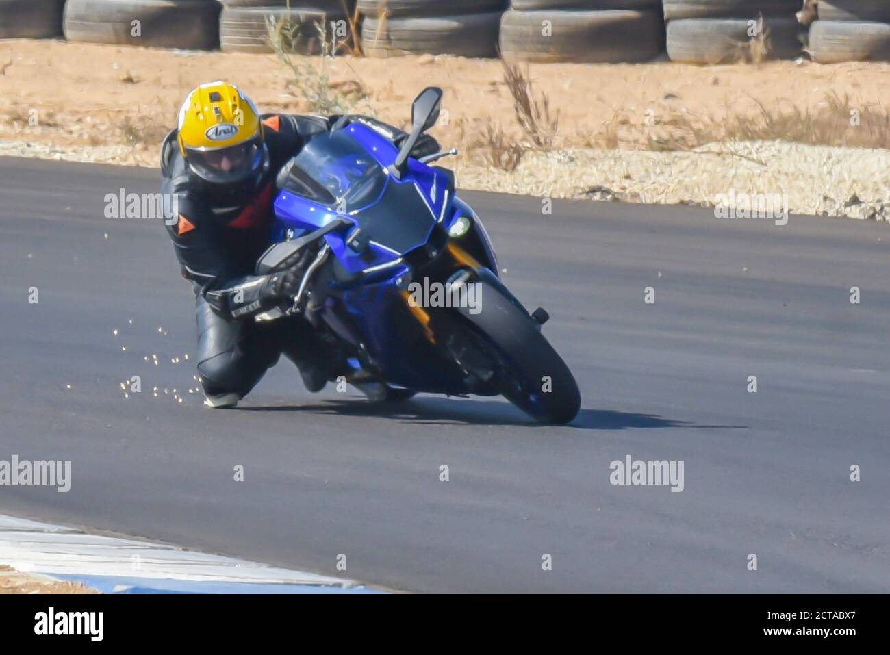 Motorbike racing in circuit. Photographed in Israel Stock Photo - Alamy