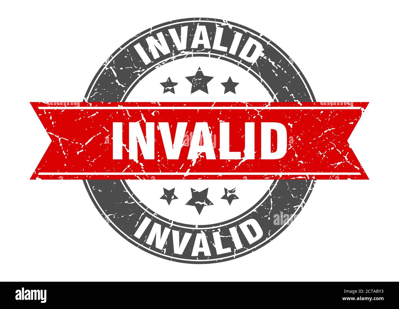 Invalid Round Stamp With Ribbon Sign Label Stock Vector Image And Art Alamy