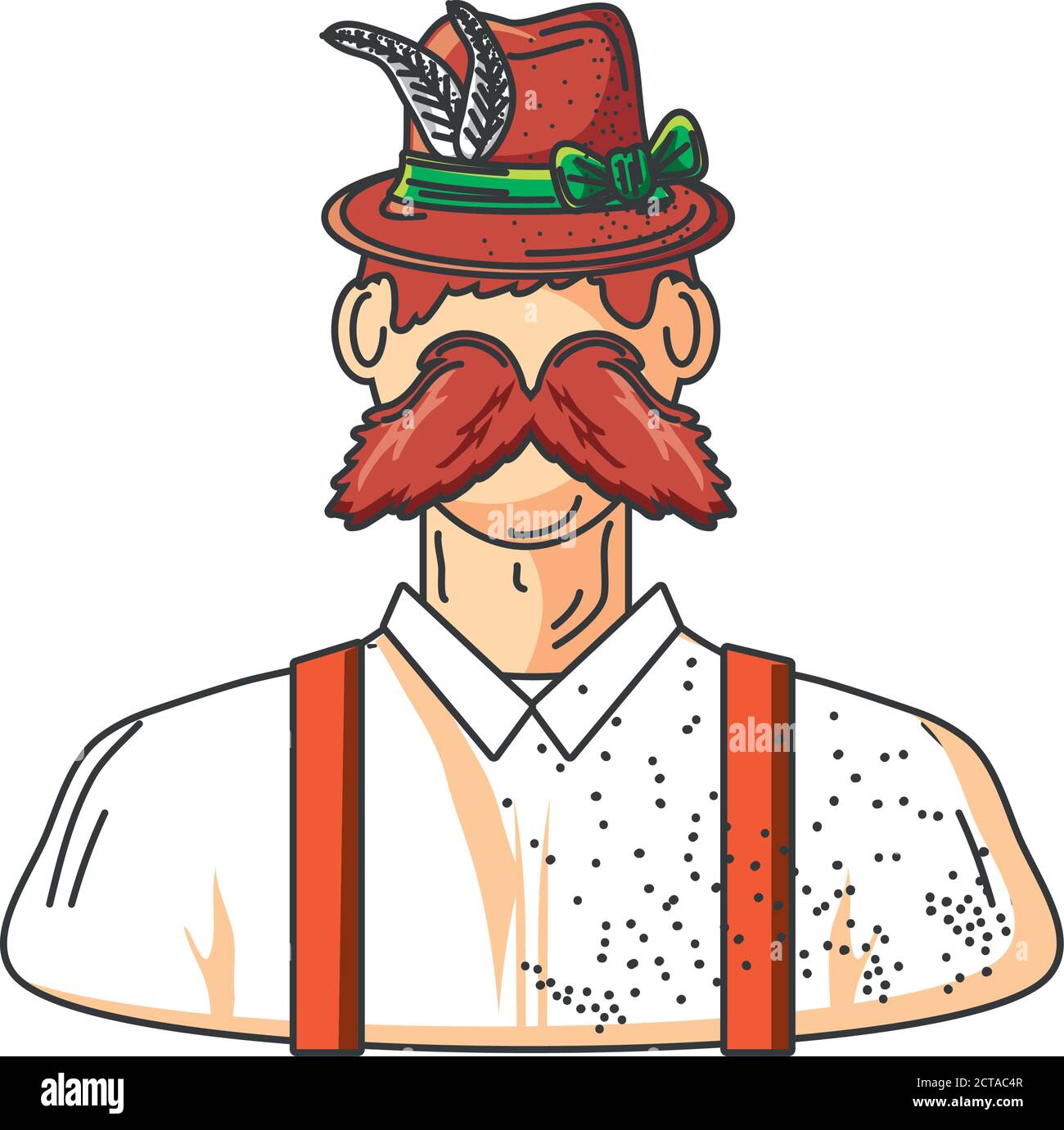 Bavarian man in traditional hat Stock Vector Images - Alamy