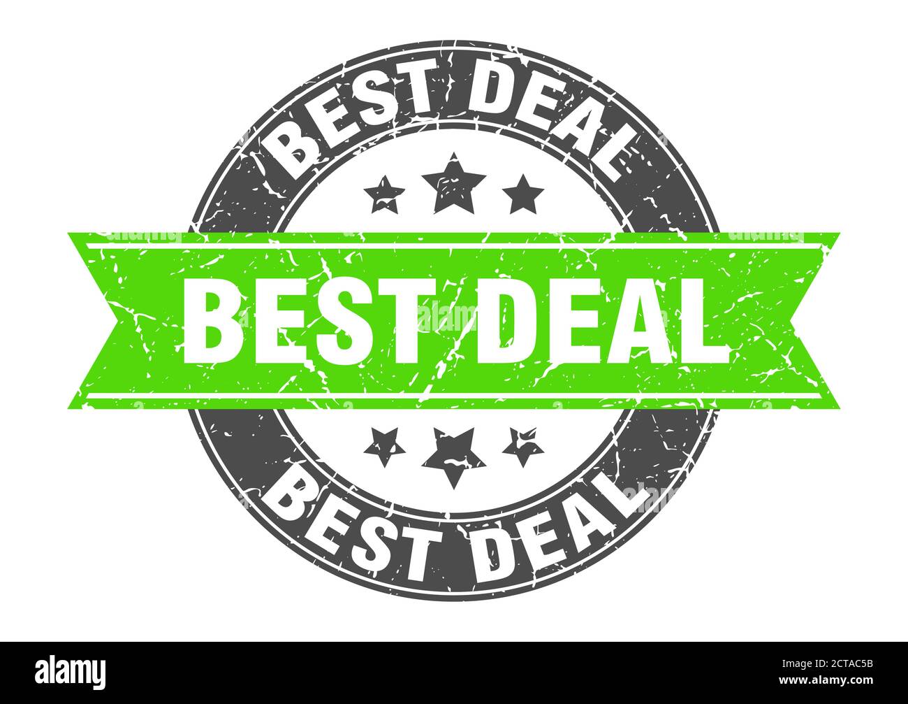 best deal round stamp with ribbon. sign. label Stock Vector Image & Art ...