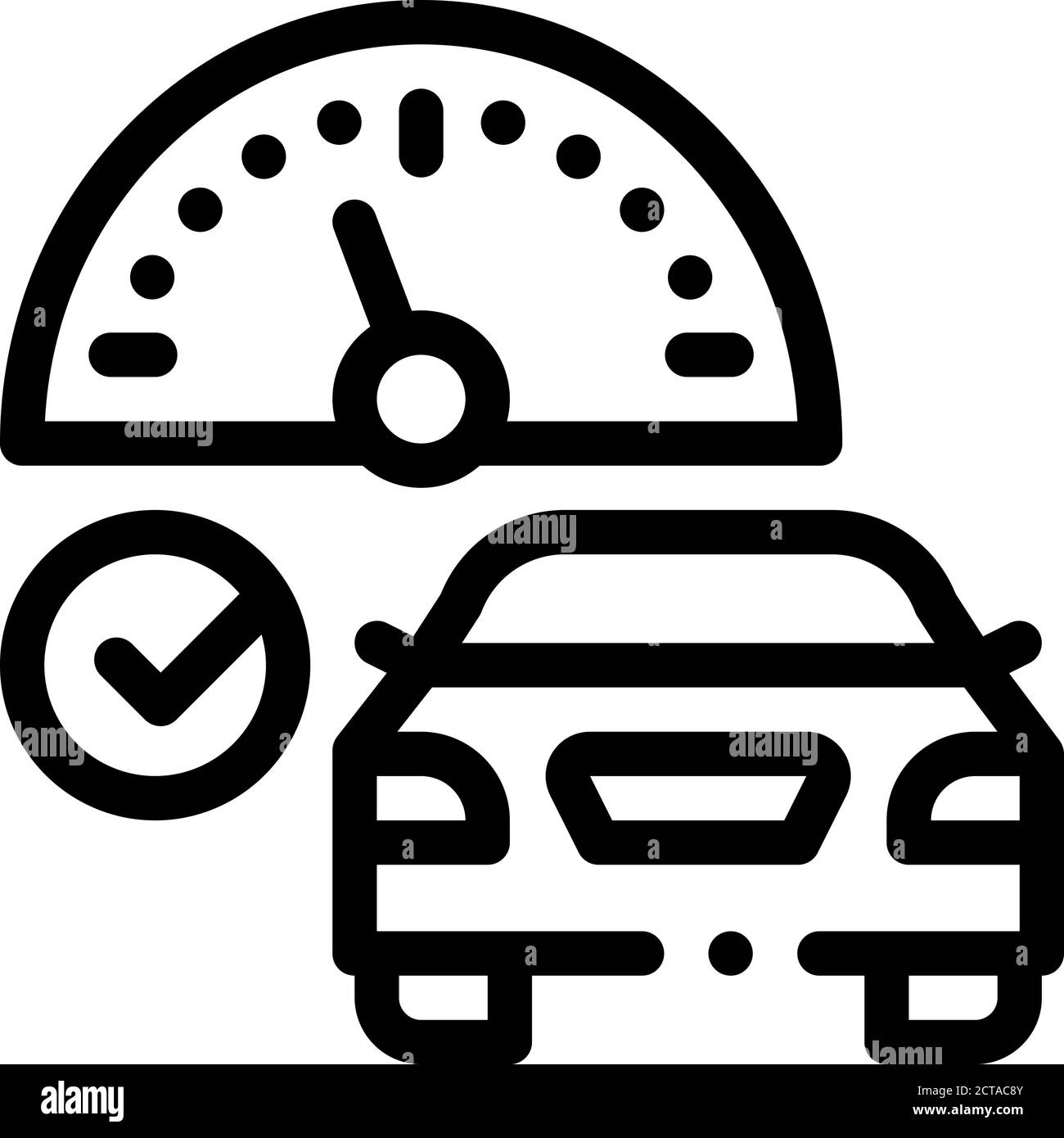 speed control icon vector outline symbol illustration Stock Vector ...