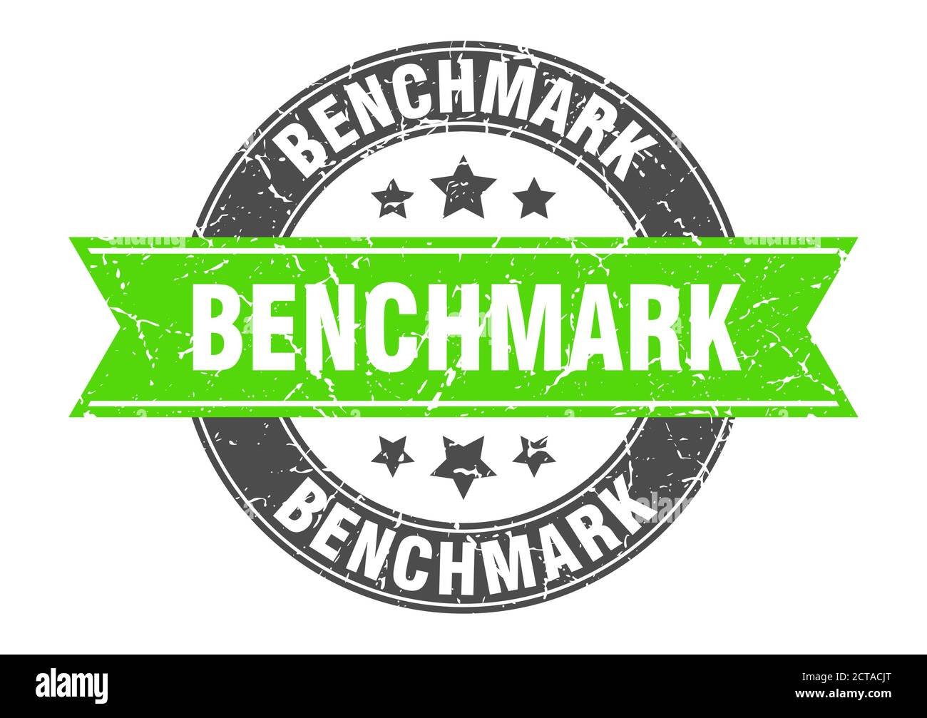 benchmark round stamp with ribbon. sign. label Stock Vector Image & Art ...